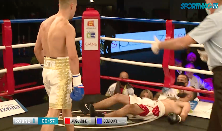 Boxe : Le KO de Nathan Augustine à Tarek Derfoufi - SPORTMAG